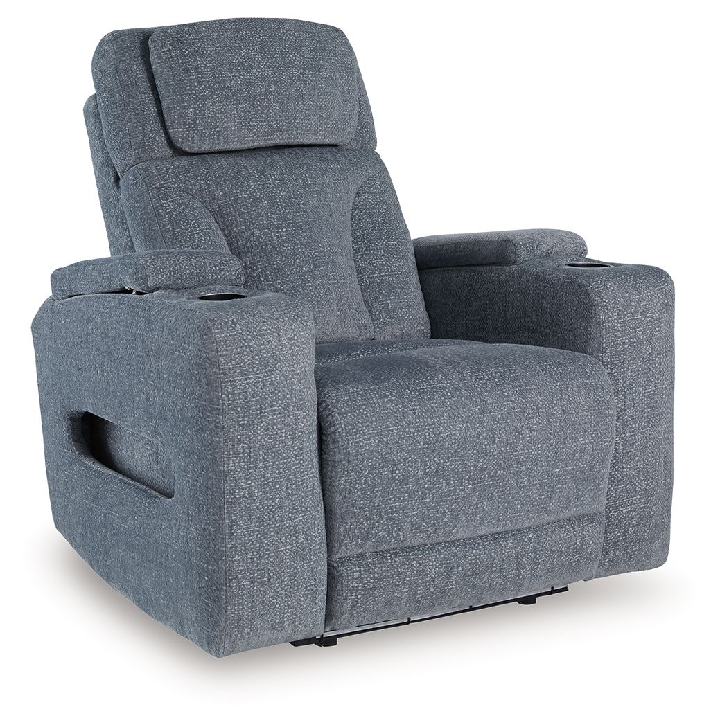 Studio Cave - Steel - Power Recliner — Goree's Furniture Express (AL)