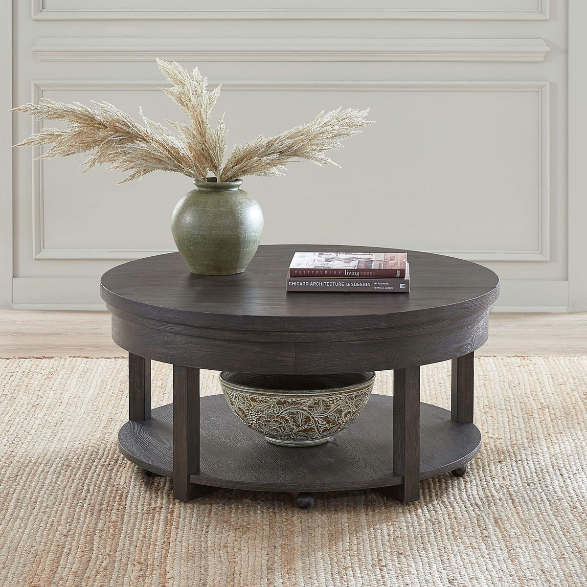 Weston - Round Lift Top Cocktail Table - Brown — Goree's Furniture ...