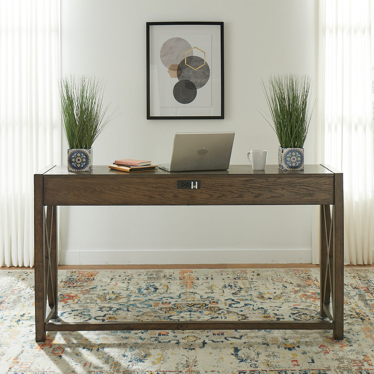 Lennox - Console Bar Table - Dark Brown — Goree's Furniture Express (AL)
