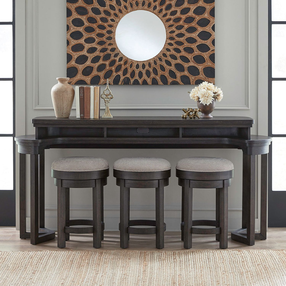 Weston - 4 Piece Bar Set - Brown — Goree's Furniture Express (AL)